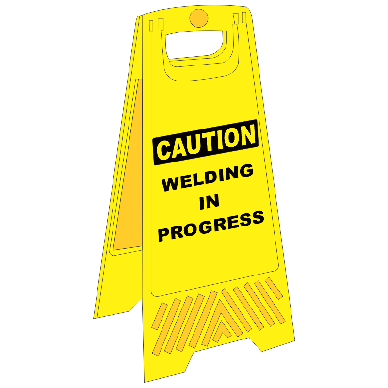 FS23 - Welding in progress a-frame floor stand | Safety Signs & Equipment